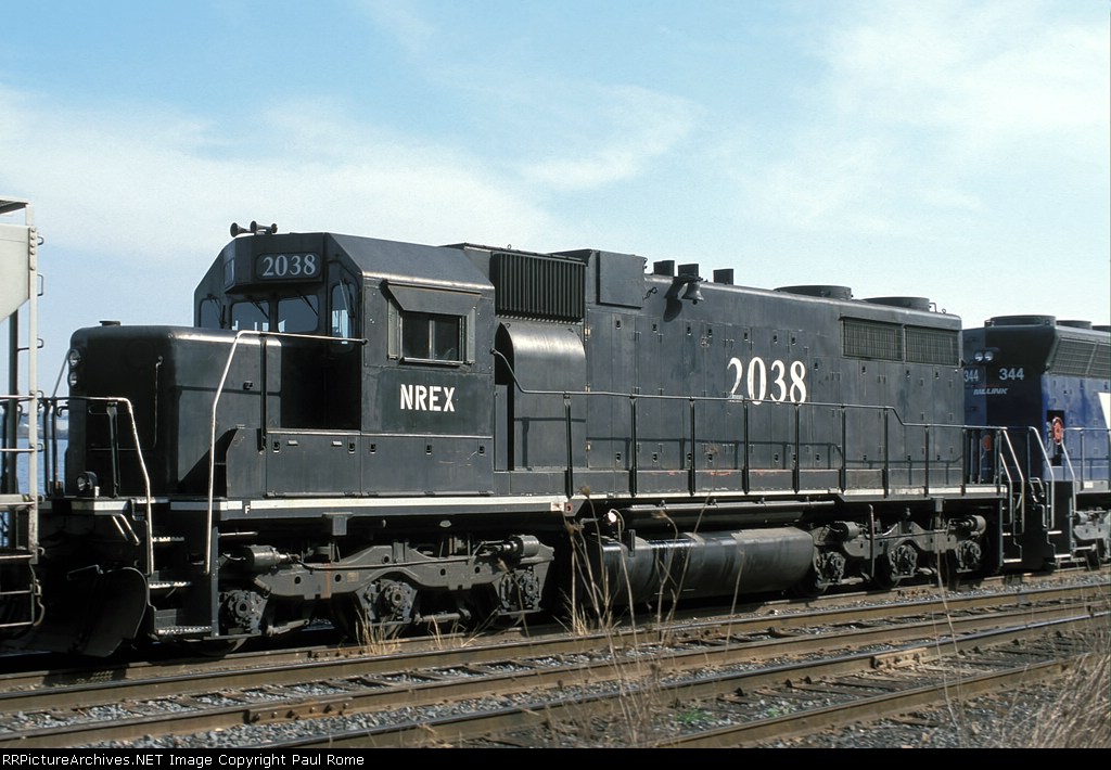 NREX 2038, EMD SD20, Southbound on the IMRL